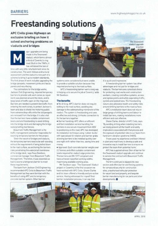 Solving anchoring problems on viaducts and bridges - APC Civils